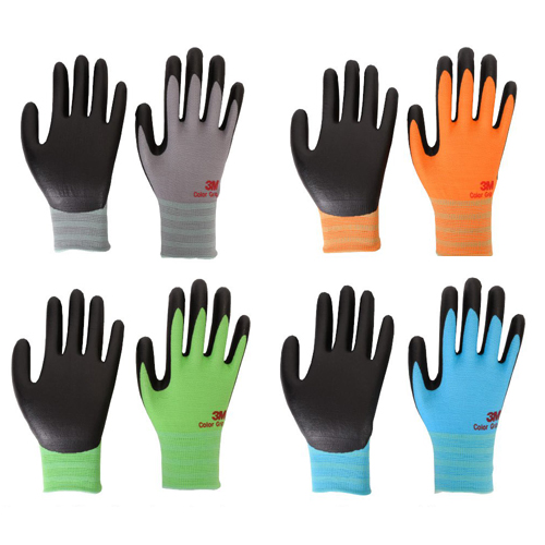 3M NBR폼코팅장갑 컬러그립 10EA